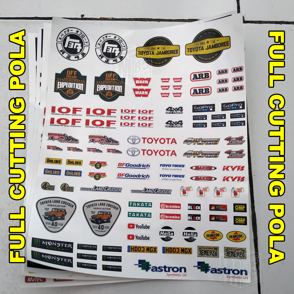 Jual Stiker Decal RC Offroad 1/12 & 1/16 FJ40 02 (Full Cutting Pola ...