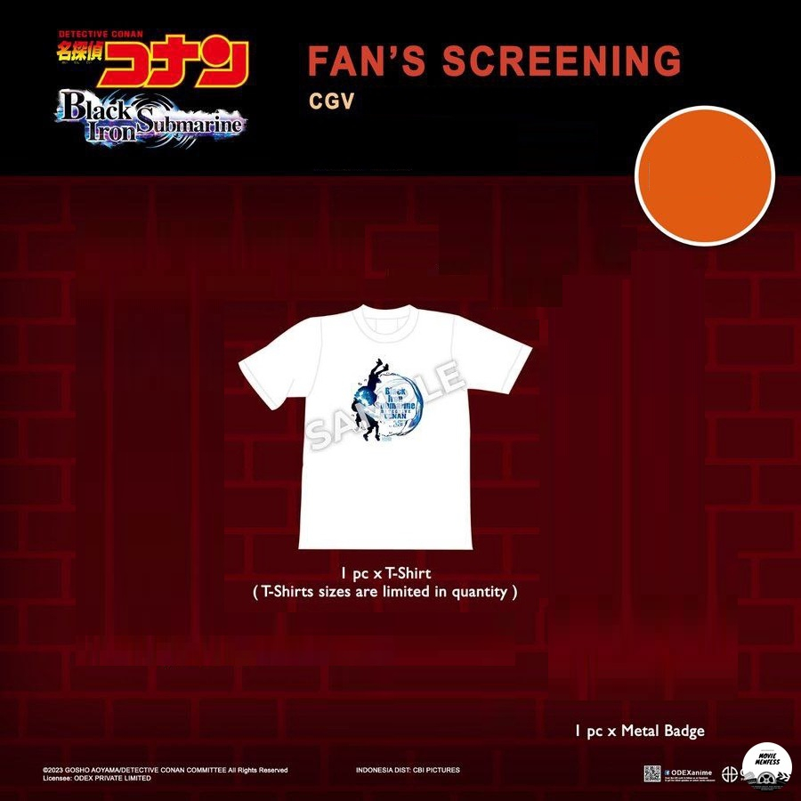 Jual Detective Conan: Black Iron Submarine x CGV Official Fans Screening T-Shirt | Shopee Indonesia