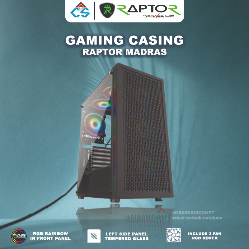 Jual Casing Gaming RAPTOR MADRAS - Casing Gaming FULL ATX | Shopee ...