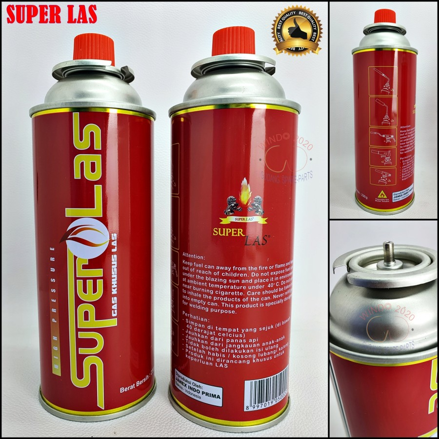 Jual TABUNG GAS SUPER LAS / GAS KALENG / GAS CARTRIDGE 230 GRAM ...