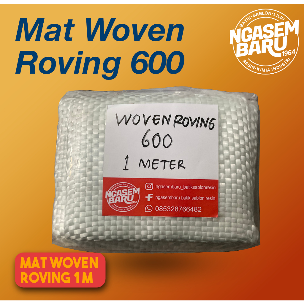 Jual Mat Woven Roving 600-1 Meter Matfiber fiberglass serat aquaproof ...