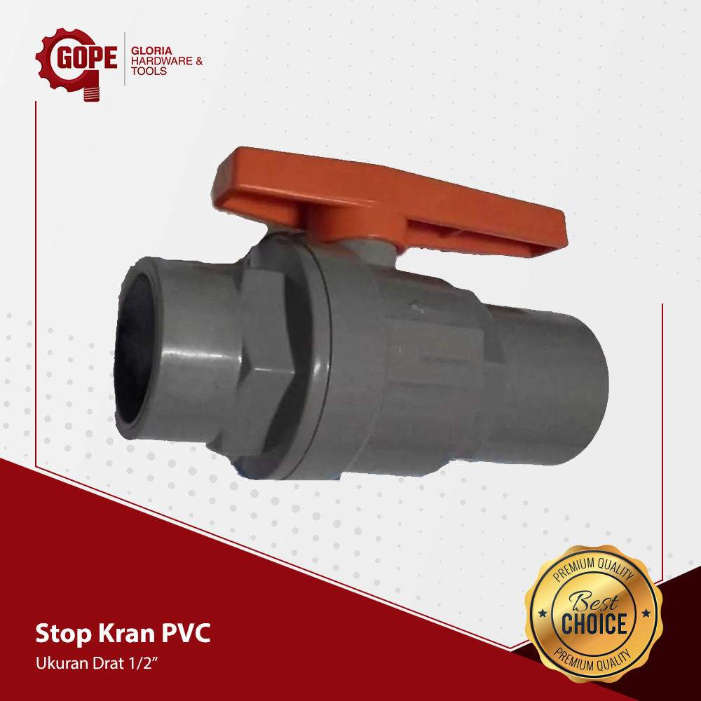 Jual Stop Kran Pvc Ball Valve Plastik Ukuran 1/2" | Shopee Indonesia