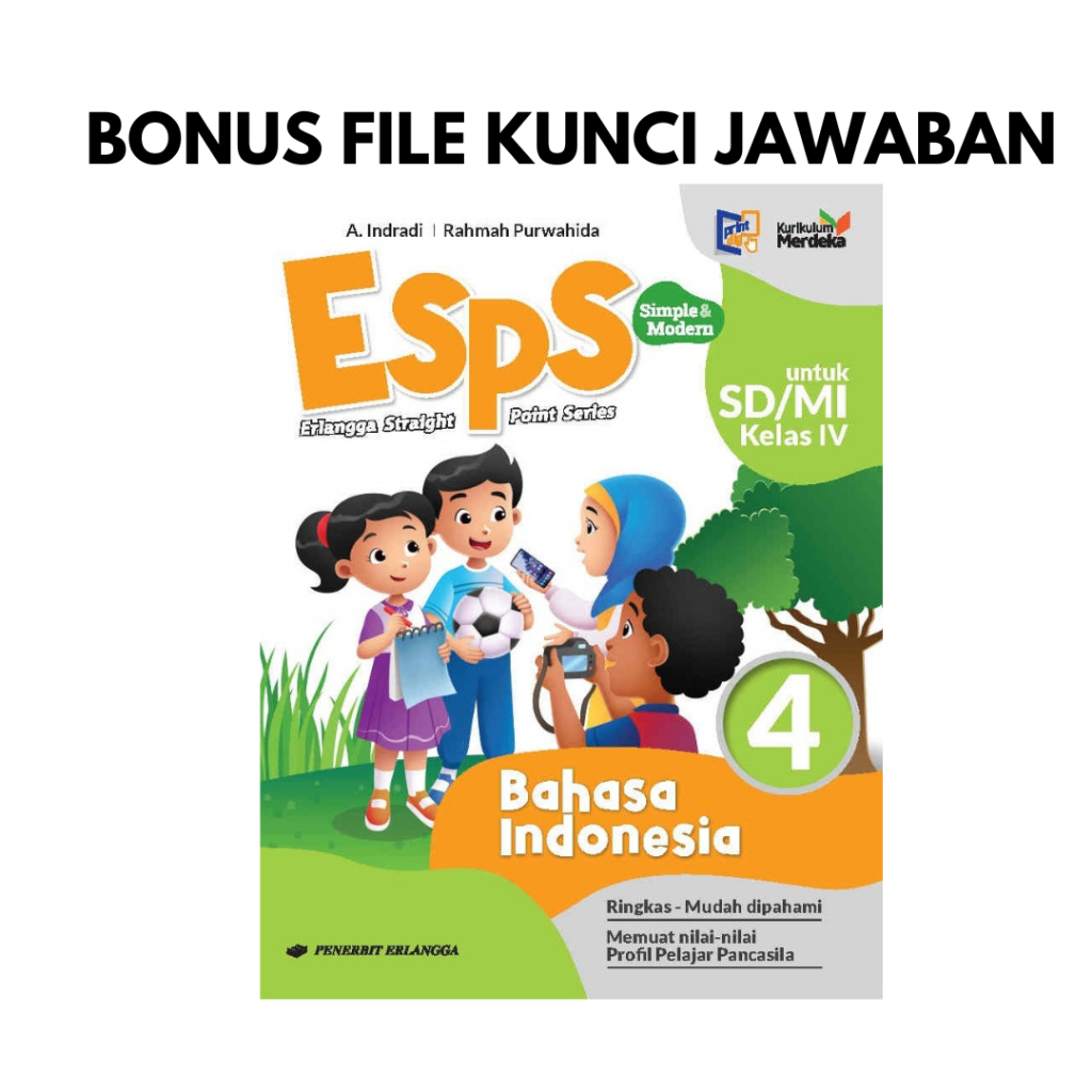 Jual BARU & ORIGINAL BUKU ESPS BAHASA INDONESIA SD/MI KELAS 4 KURIKULUM MERDEKA + KUNCI JAWABAN ...