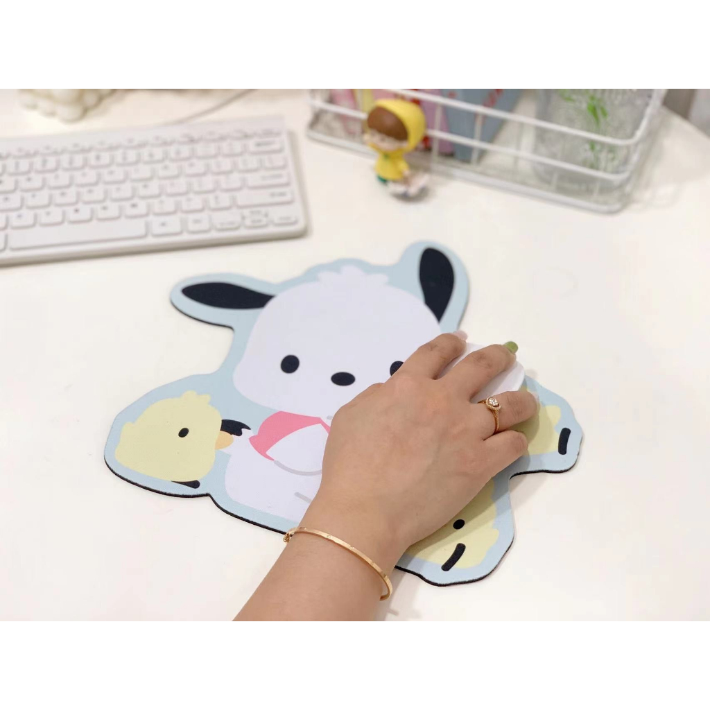 Jual Mousepad bentuk karakter Cinamoroll Kuromi Melody Kitty mouse pad ...
