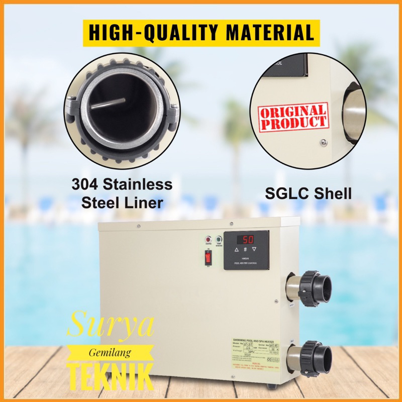 Jual water heater termostat kolam renang pemanas kolam renang dan ...