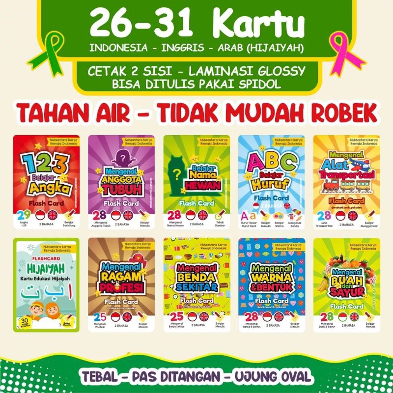 Jual READY MURAH FLASH CARD ANAK FLASHCARD EDUKASI ANAK BELAJAR SAMBIL ...