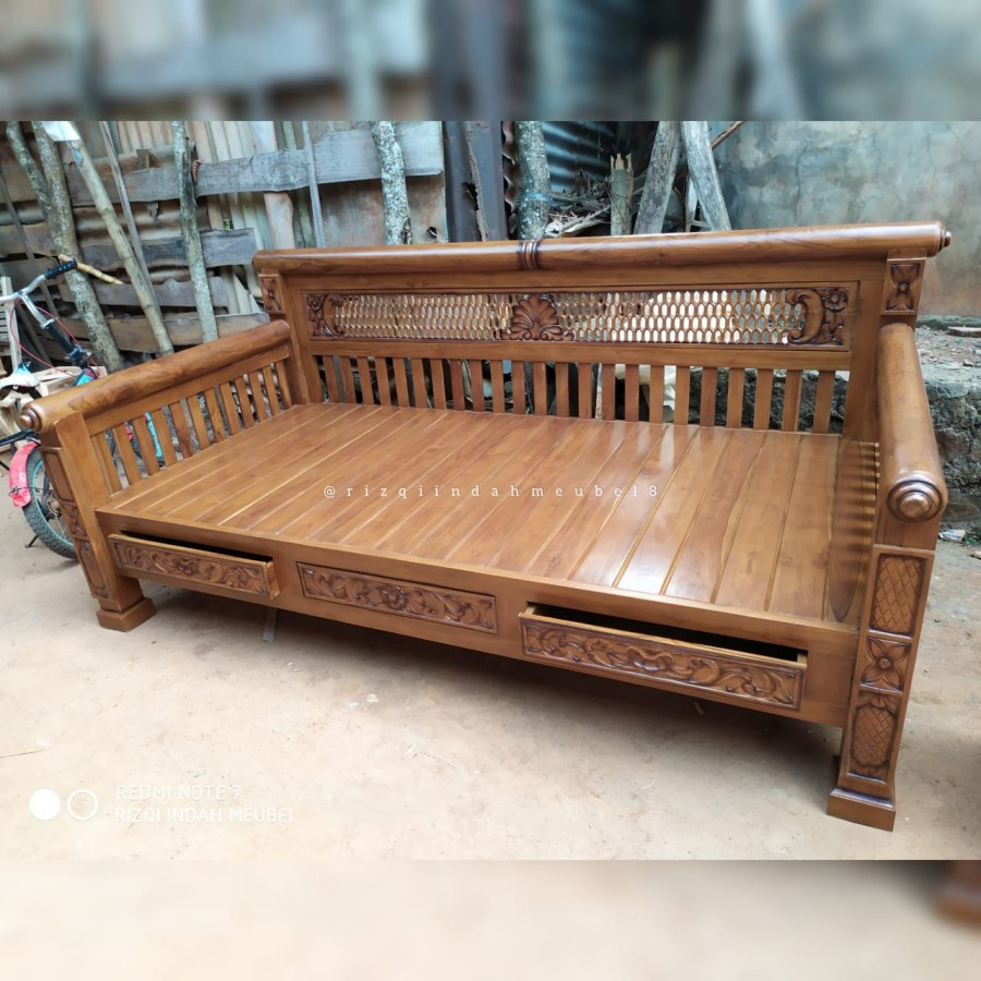 Jual Bale Bale Bangku jati minimalis Kayu Jati | Shopee Indonesia