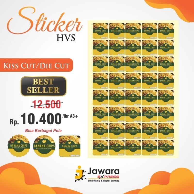 Jual Cetak sticker label Hvs A3+ , Cetak label hvs , cutting, die cut ...