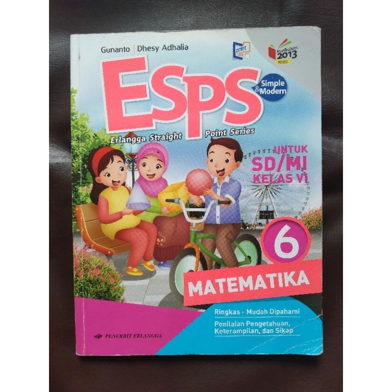 Jual ESPS MATEMATIKA jilid 6 untuk SD/MI kelas VI - Gunanto buku sd kelas 6 | Shopee Indonesia
