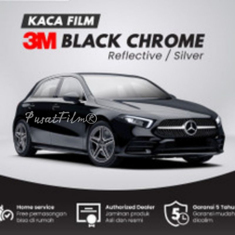 Jual 3M Black Chrome Silver Kaca Film Mobil Tolak Panas Garansi Bisa Request Potong | Shopee ...