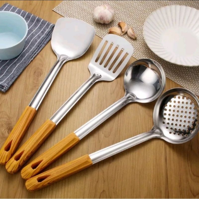 Jual sodet penggorengan stainless / spatula sutil susuk irus centong ...