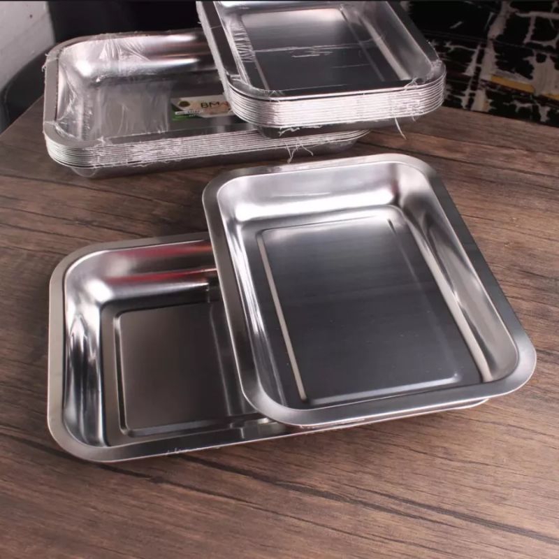 Jual Nampan Stainless Persegi Bake Tray Loyang | Shopee Indonesia