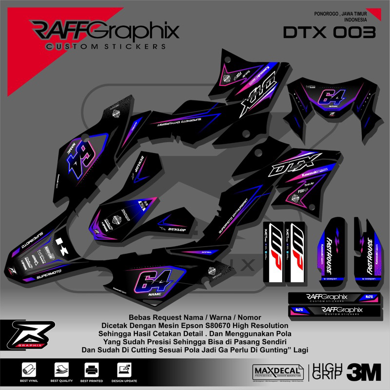 Jual sticker sticker dtx - decal dtracker - decal sticker dtracker ...