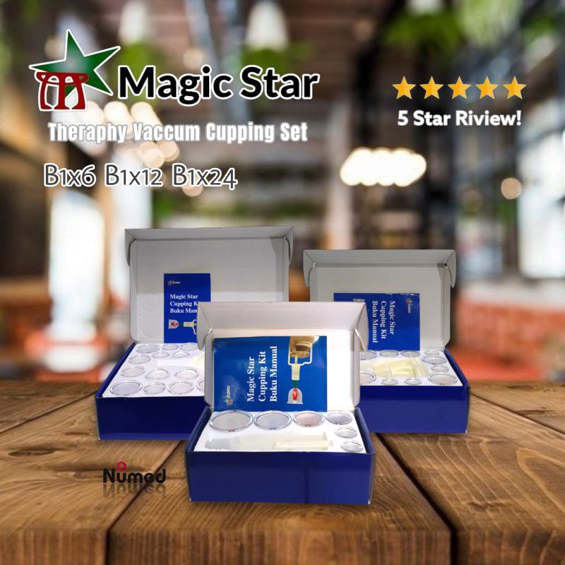 Jual Magic Star Isi 6 12 24 Kop Original Alat Bekam / Therapy Cupping Set Hijamah / Kop Angin ...