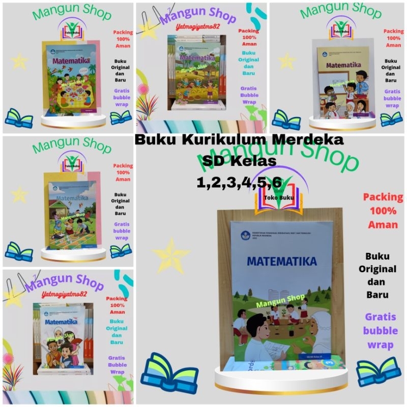 Jual Buku Paket Matematika Kelas 1,2,3,4,5,6 SD Kurikulum Merdeka Diknas | Shopee Indonesia