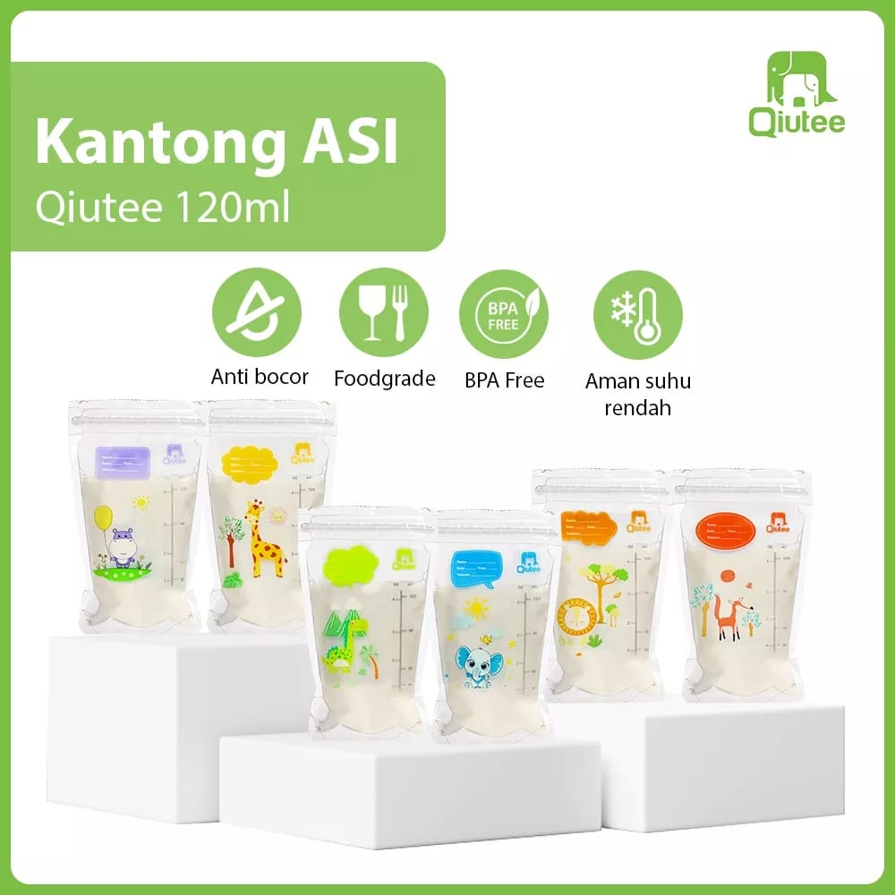 Jual Breastmilk Storage Qiutee Zipper Kantong ASI MURAH 120 ml Plastik ...