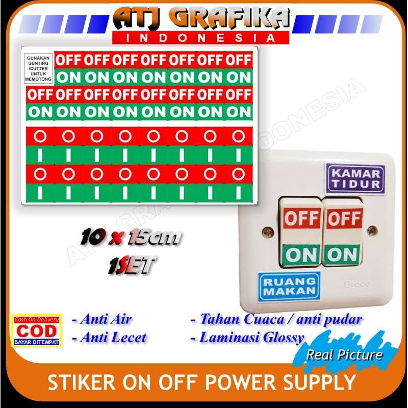 Jual Stiker new on off saklar alat elektronik sticker power listrik ...