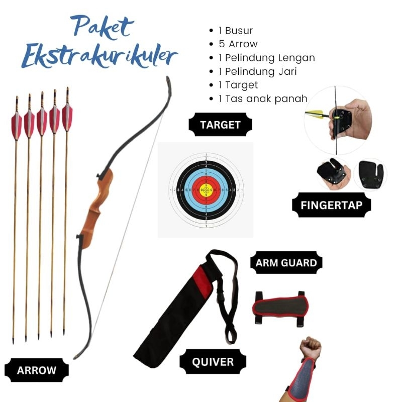 Jual Fullset Paket Lengkap Busur Panah Panahan R30 Anak Pemula | Shopee Indonesia