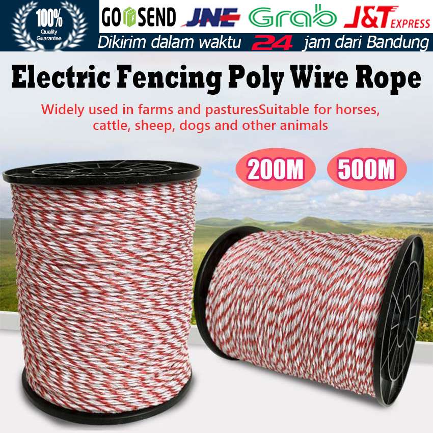 Jual 200/500 Meter Kawat Pagar Listrik Polytwire Diameter 2mm Per Roll ...