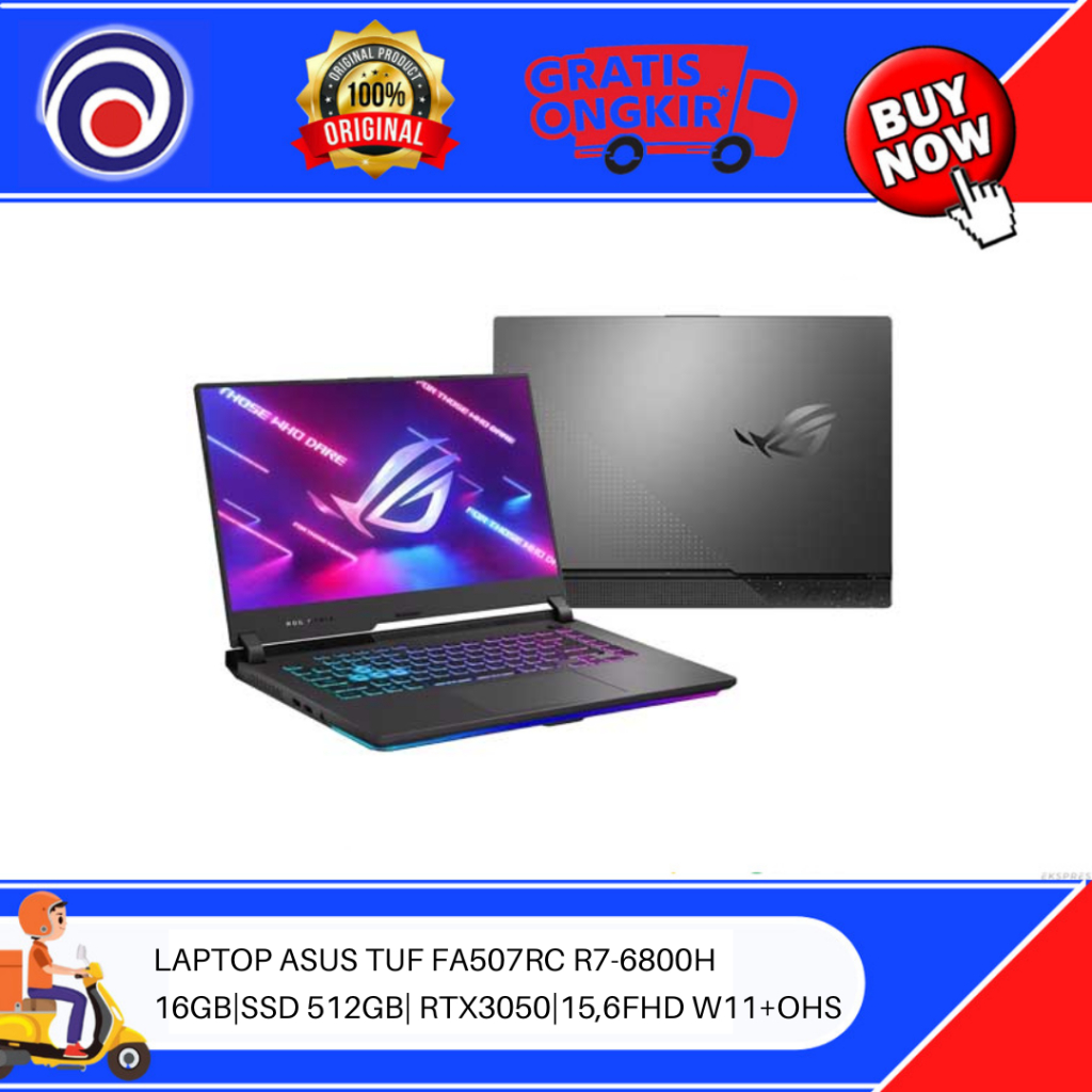Jual LAPTOP ROG STRIX G513RC R735B6G-O Ryzen 7 6800h|8GB|512|RTX 3050 ...