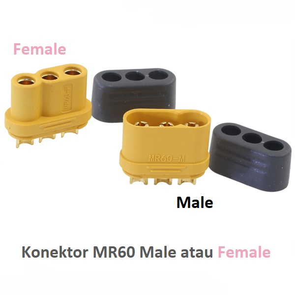Jual Original Konektor Amass MR60 MR-60 male Female plug XT60 3pIn RC pesawat drone quadcopter ...