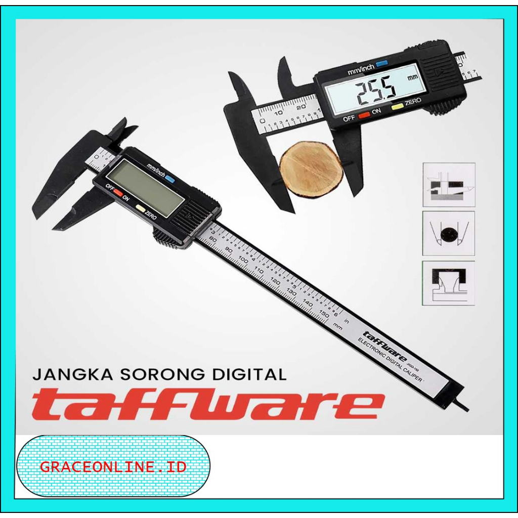Jual Taffware Alat Ukur Jangka Sorong Penggaris Jangka Sorong Digital Jangka Sorong Digital ...