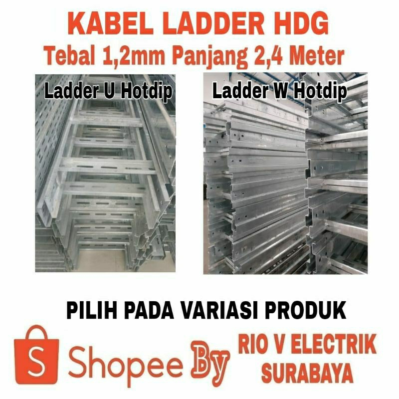 Jual CABLE LADDER U dan W 100X100X2400 1,2mm Galvanis HDG HOTDIP ...