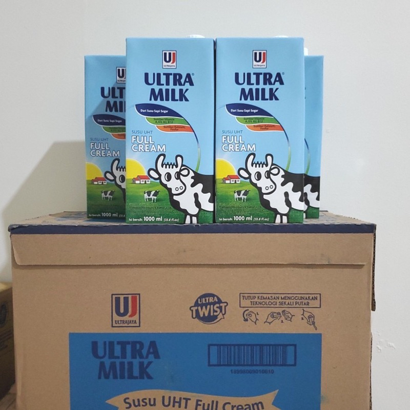 Jual susu uht ultrajaya 1 dus 1ltr x 12 kotak /1 karton / 1dus | Shopee ...