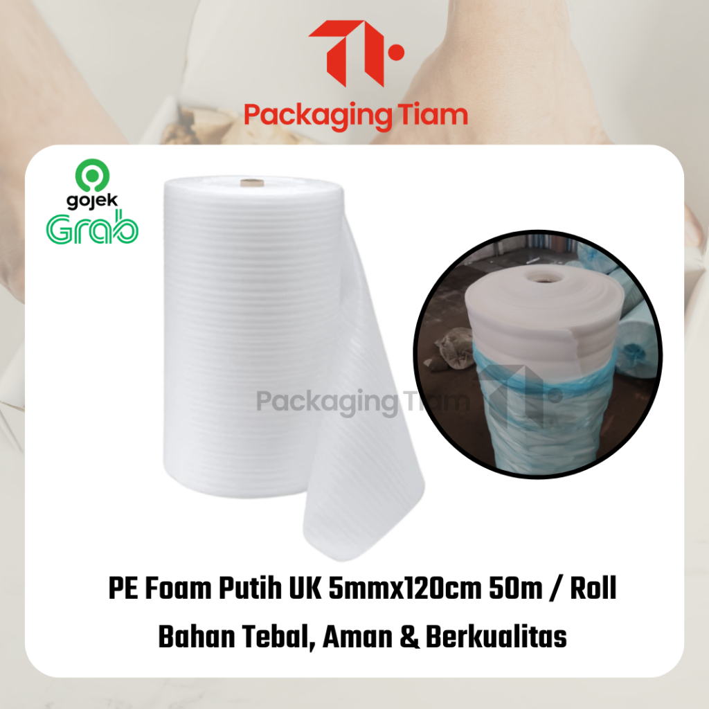 Jual PE FOAM SHEET TEBAL 5mm x120cm x 50m Meter PER ROLL HARGA PABRIK ...