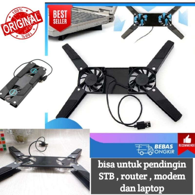 Jual Cooling pad kipas angin laptop notebook modem STB extra usb ...