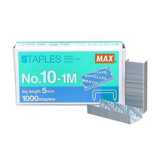 Jual Isi Staples MAX Kecil No 10/Isi Stapler/Refill Stapler/Isi Hekter ...