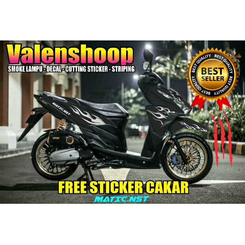 Jual Sticker striping cutting API ALL VARIO 125-150 LED OLD. sticker viral murah sticker cuztom ...