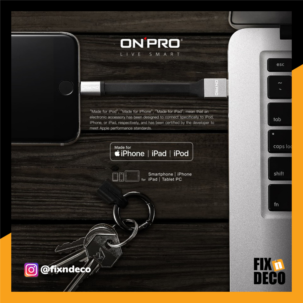 Jual Kabel Charger iphone - Key Ring Series ONPRO UC-MFIKR | Shopee ...