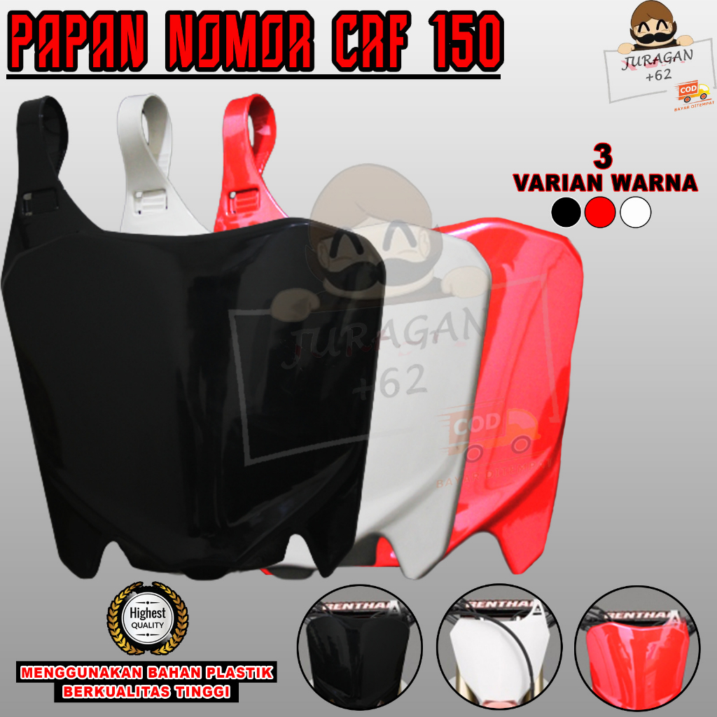 Jual PAPAN NOMOR START HONDA CRF 150 250 STAR NOMER MOTOR TRAIL CROSS ...