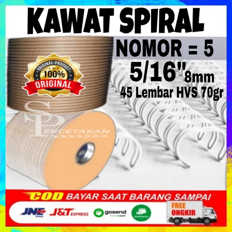 Jual Kawat spiral 5/16 Ring spiral kawat KITARO Spiral kawat rol Spiral ...