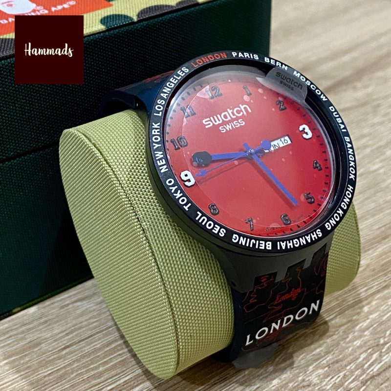 Jual Swatch x BAPE Big Bold London Edition Original No.0250/1993 ...