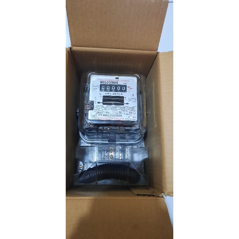 Jual kwh melcoinda analog 1 fase 5/20A + dudukan MCB | Shopee Indonesia