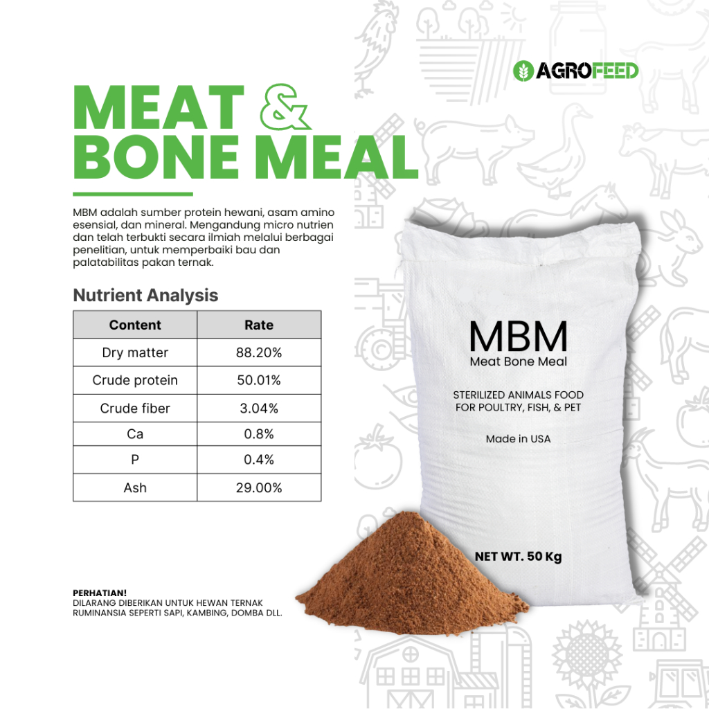 Jual MBM Meat Bone Meal Protein 50% Tepung Daging & Tulang Bahan Pakan ...