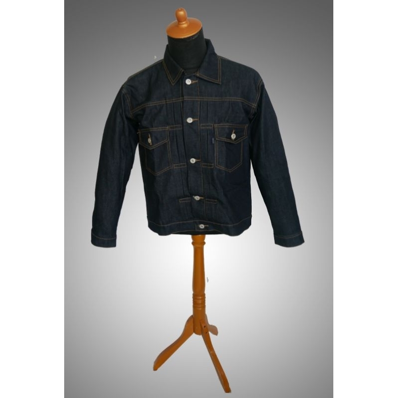 Jual SIMISSTY DENIM. VINTAGE JACKET RAW DENIM 16 OZ TIPE 2. DARK BLUE ...