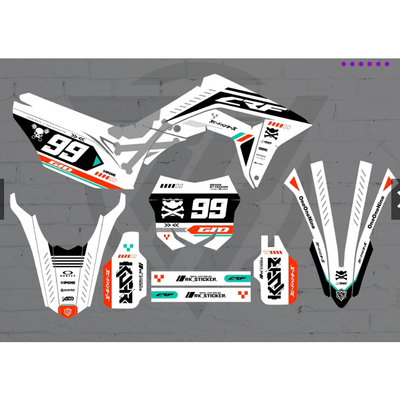 Jual DECAL CRF HITAM SUPERMOTO DECAL CRF 150 L FULL BODY DECAL CRF ...