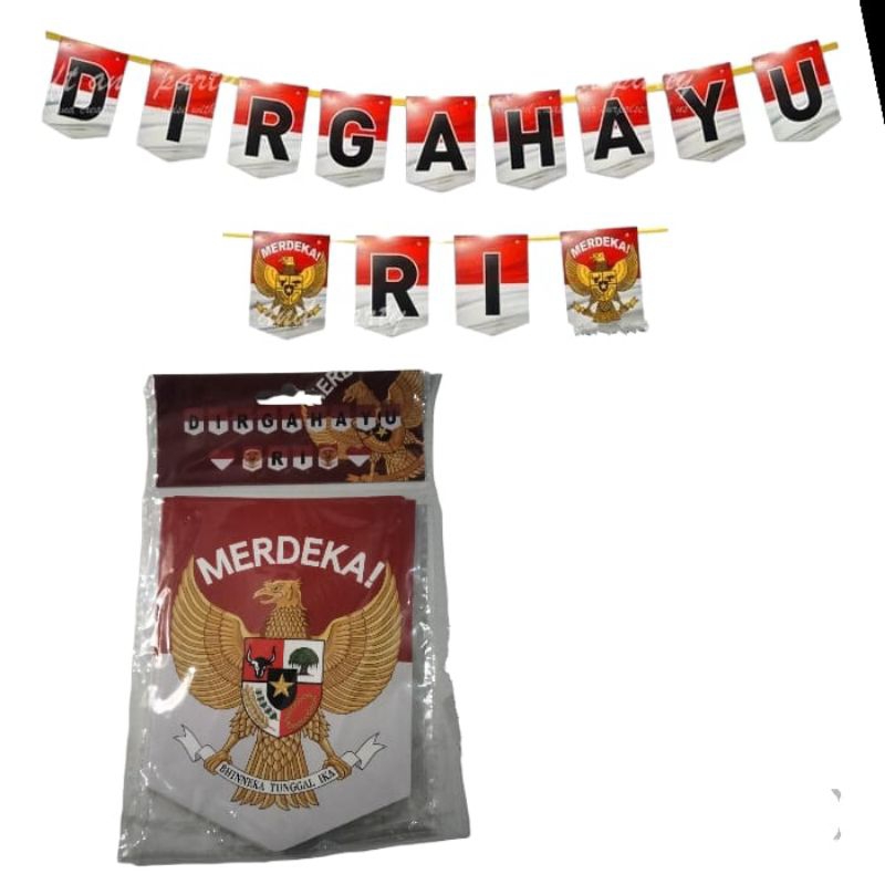 Jual Banner Bendera Segilima Merah Putih Dirgahayu RI LOGO Garuda ...
