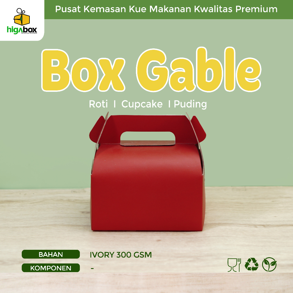 Jual Gable Box / Gable Box Bolu Gulung / Kotak Kue / Box Makanan / Dus ...