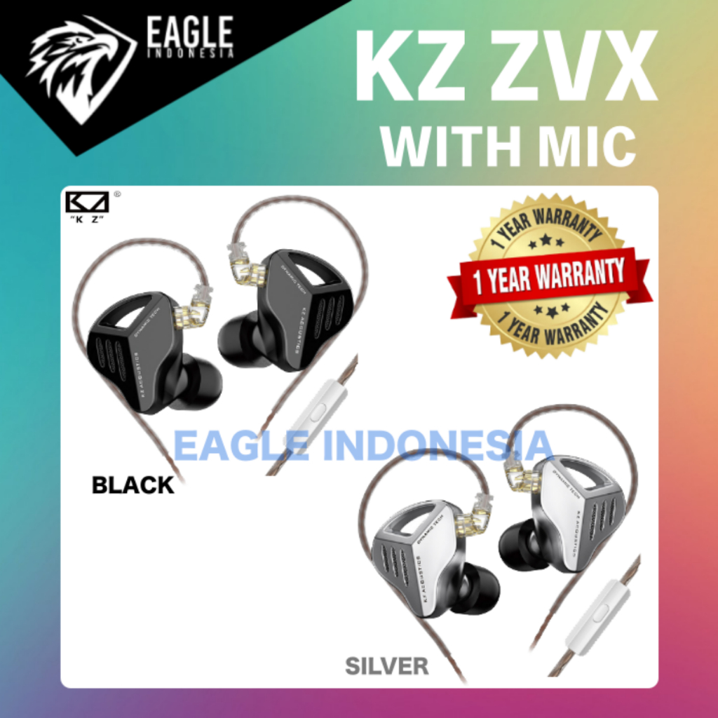 Jual KZ ZVX 10mm Dual Cavity Dynamic Driver IEM Earphone - WITH MIC ...