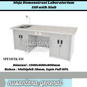 Jual Meja Demonstrasi Laboratorium 150 with Sink Dimensi ...