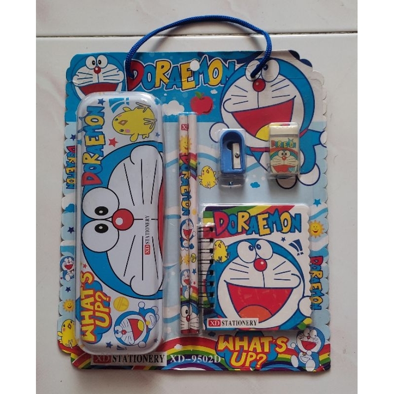Jual ALAT TULIS DORAEMON STATIONERY SET 6IN1 NEW | Shopee Indonesia