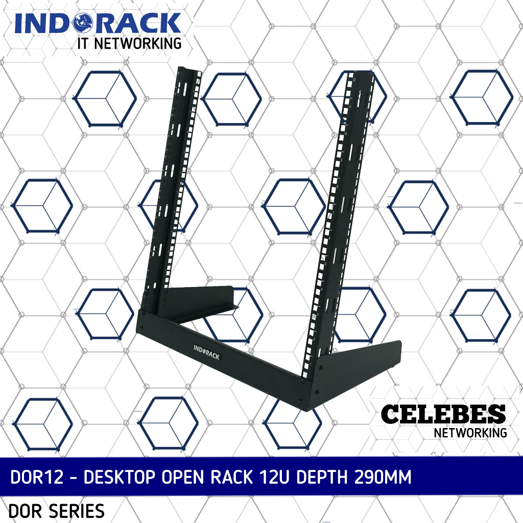 Jual DOR12 Desktop Open Rack 12U Depth 290mm INDORACK Rak Audio ...