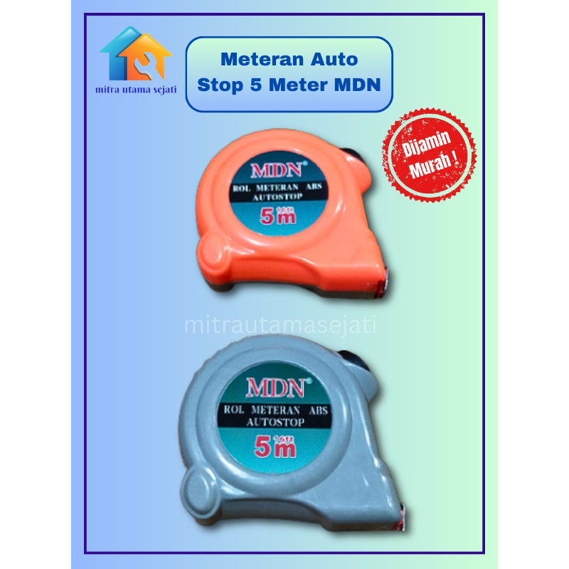 Jual METERAN BANGUNAN 3M 5M / ROL MATIC METER AUTO STOP MDN TERMURAH ...