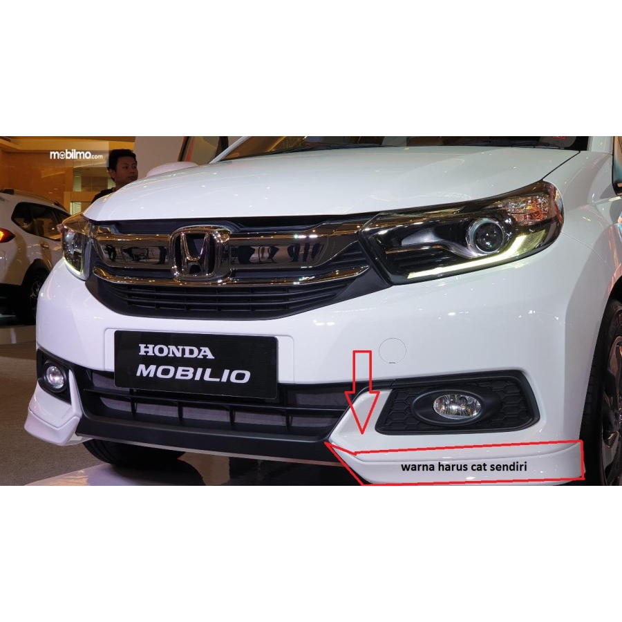 Jual spoiler lidah body kit bumper depan bagian bawah Honda Mobilio E S ...