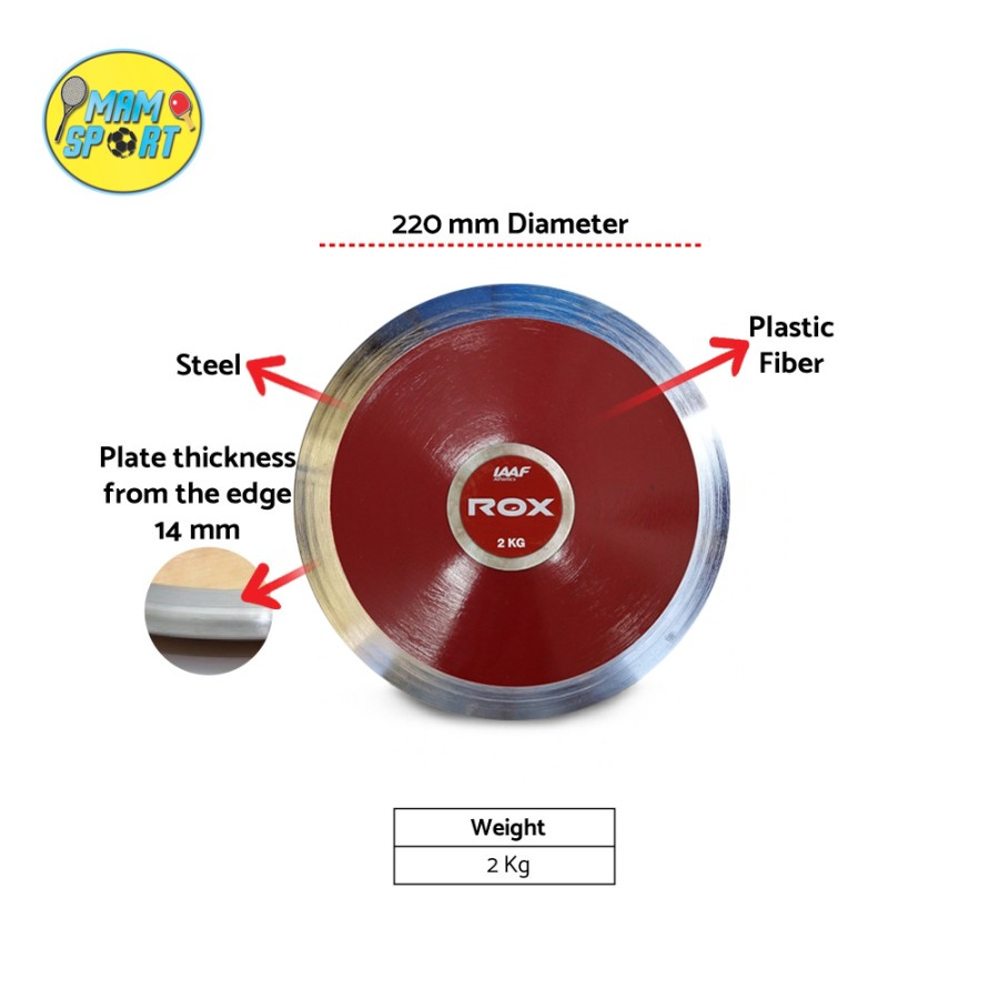 Jual Lempar Cakram ROX Fiber Agno 2 kg Original | Shopee Indonesia
