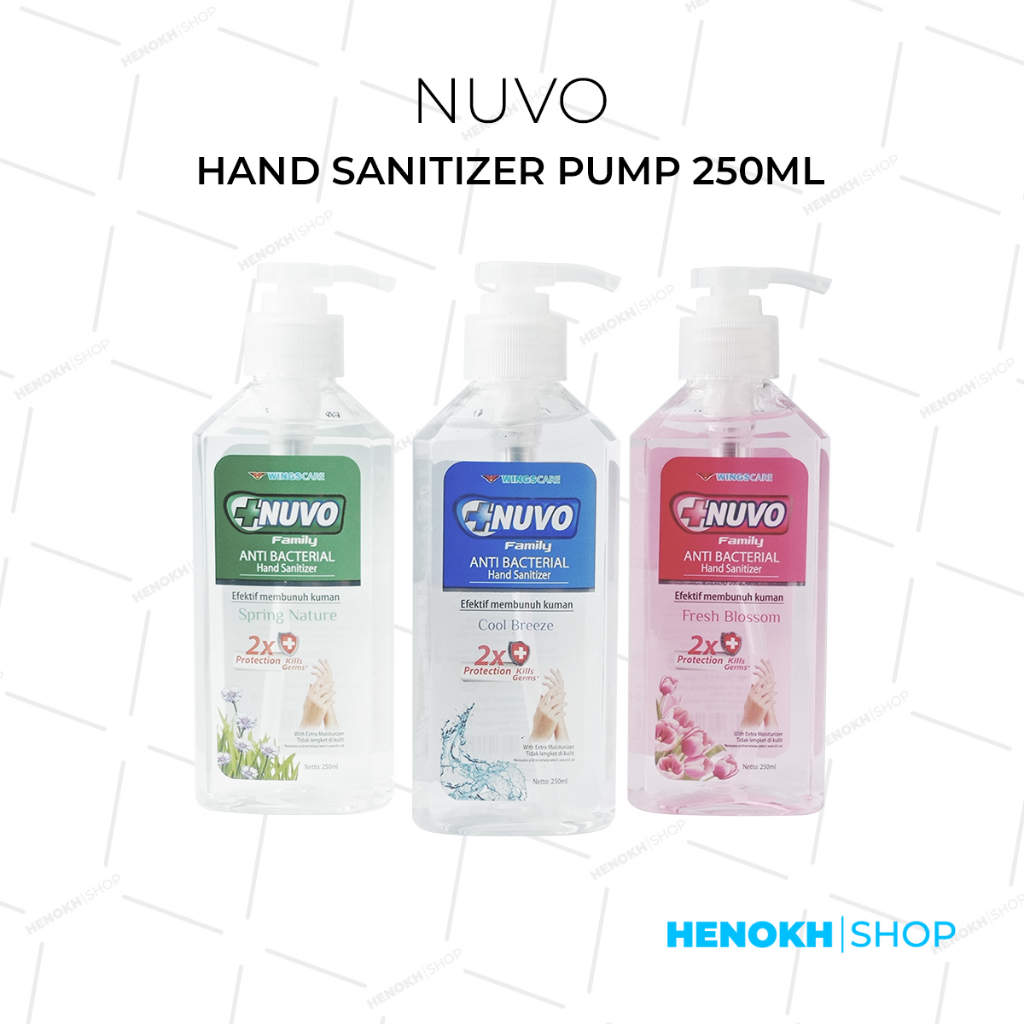 Jual Hand Sanitizer Gel Pump 250mL NUVO Family / Extra Moisturizer ...